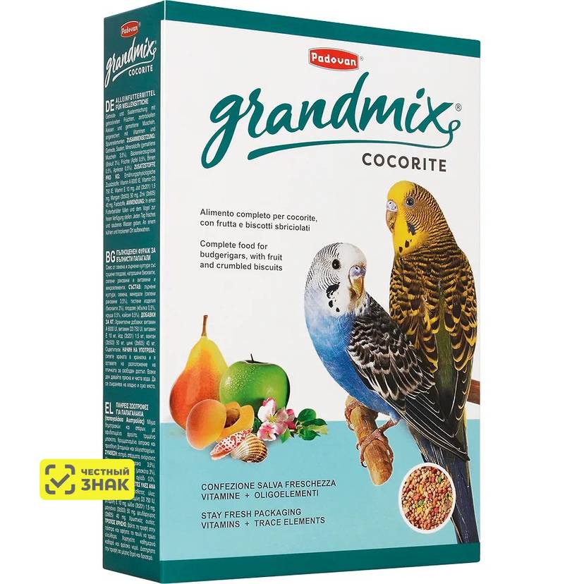 Padovan Grandmix Cocorite Корм для волнистых попугаев, 1 кг — купить в ...